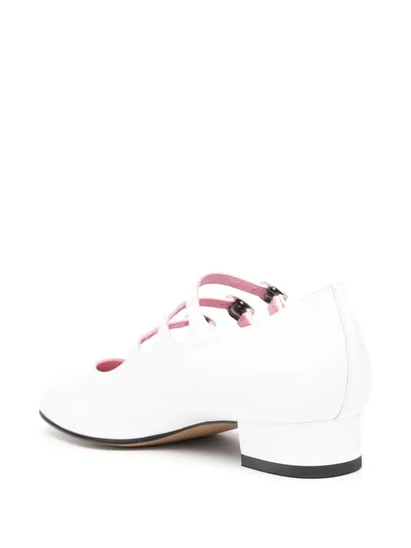 CAREL Ariana Leather Mary Jane Shoes - White