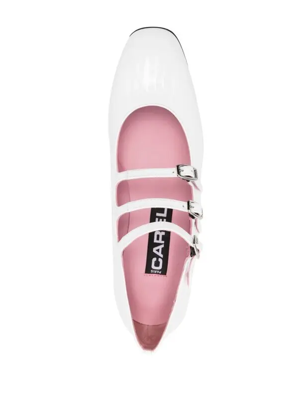 CAREL Ariana Leather Mary Jane Shoes - White