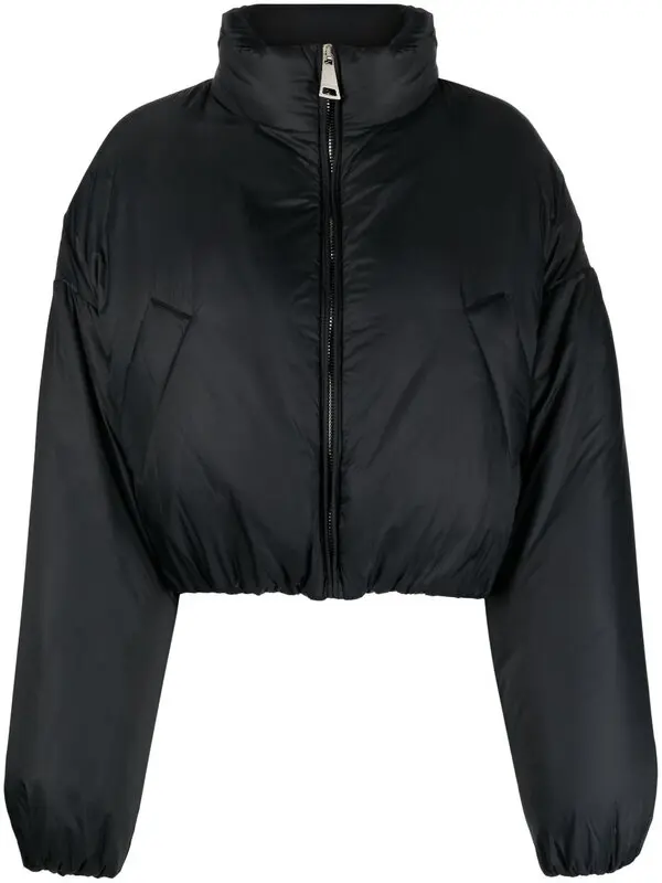 Khrisjoy Zipped Cropped Jacket - Black