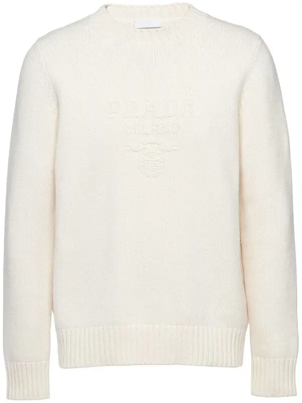Prada Logo-embroidered Cashmere Jumper
