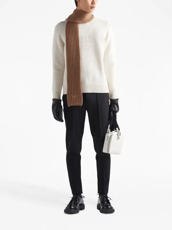 Prada Logo-embroidered Cashmere Jumper