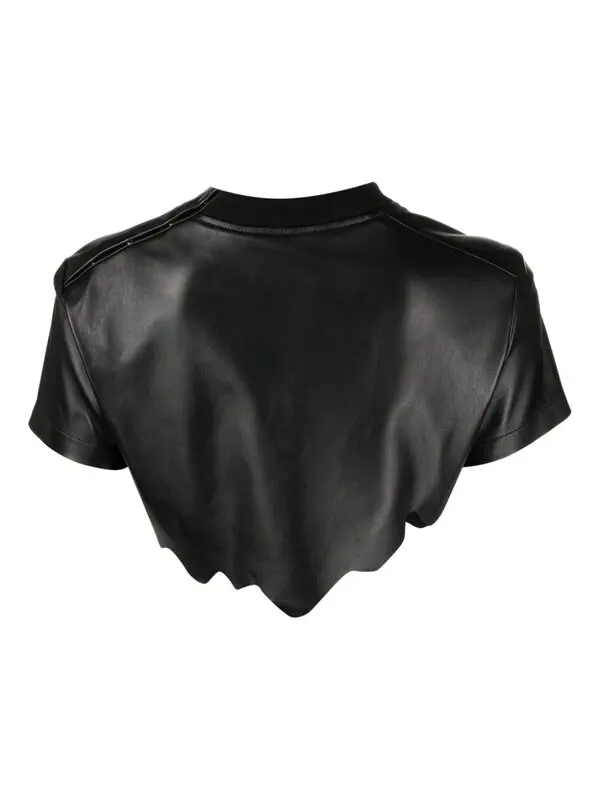 SSHEENA Break Away Leather Crop Top