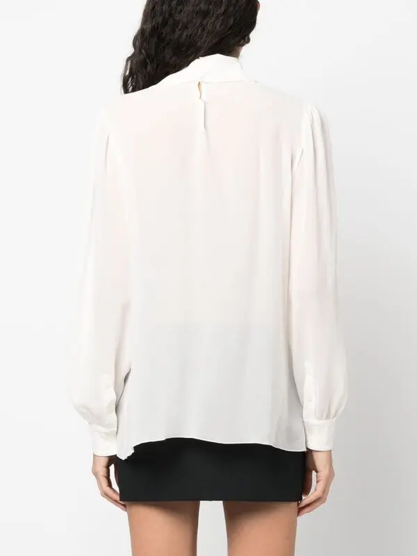 Dolce & Gabbana Frilled-trim Silk Blouse