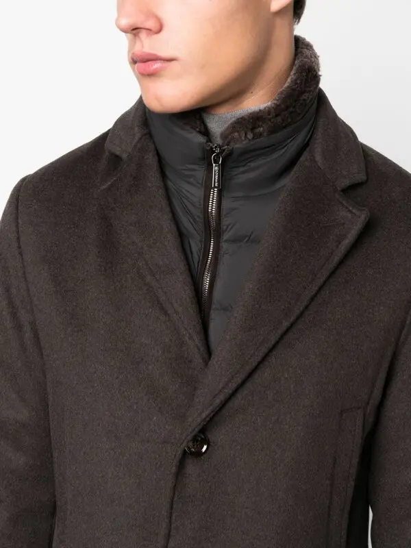 MOORER Single-breasted Notched Coat