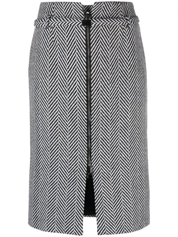 TOM FORD Chevron-pattern Pencil Skirt