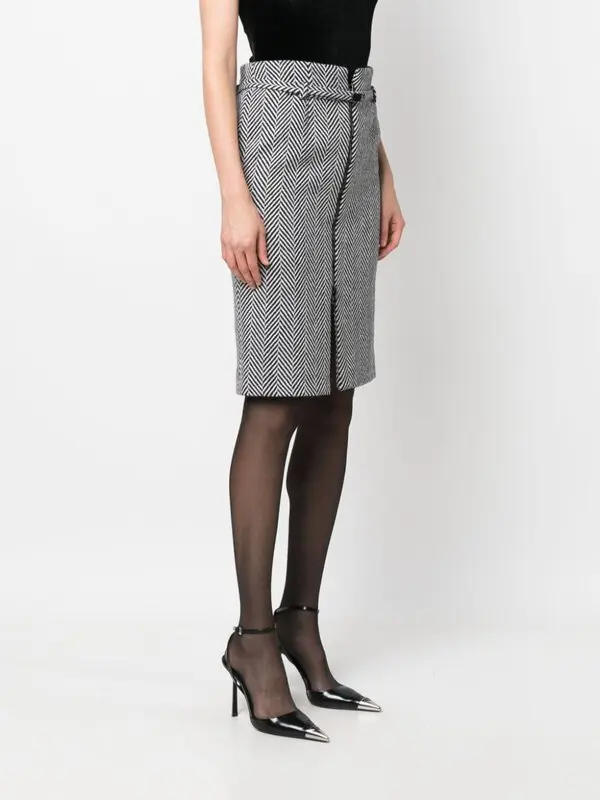 TOM FORD Chevron-pattern Pencil Skirt