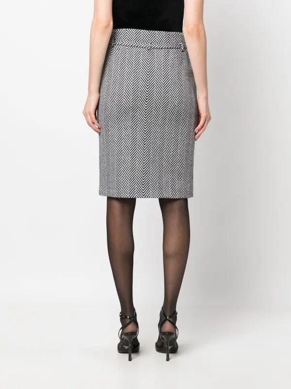 TOM FORD Chevron-pattern Pencil Skirt