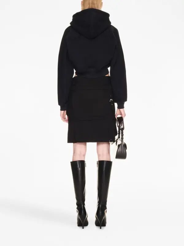 Off-White Virgin Wool Blend Cargo Skirt - Black