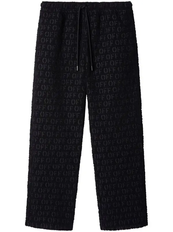 Off-White Logo-jacquard Bouclé Trousers