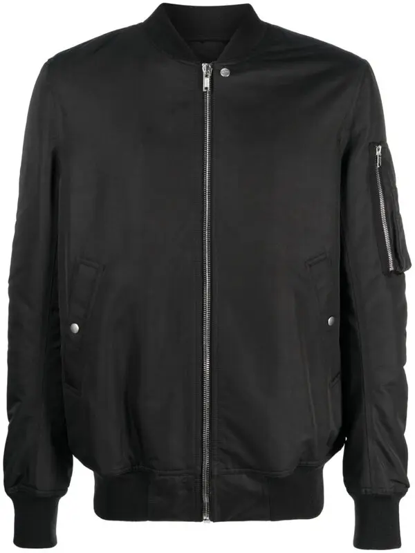 Rick Owens Baseball-collar Wool Bomber Jacket - Black