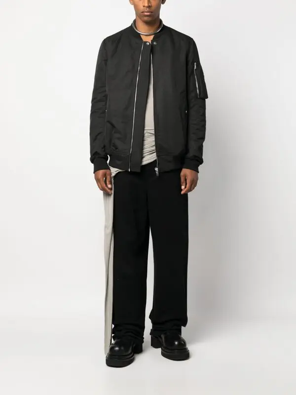 Rick Owens Baseball-collar Wool Bomber Jacket - Black