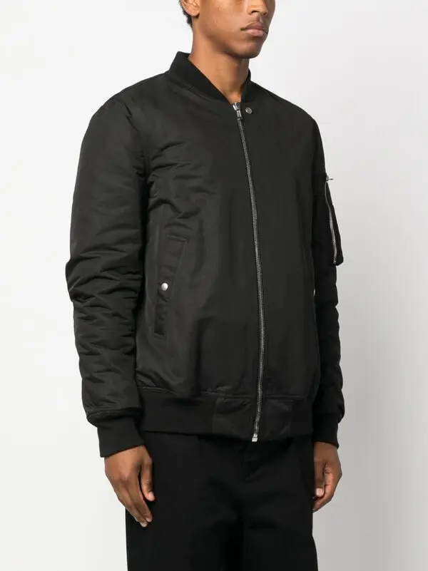 Rick Owens Baseball-collar Wool Bomber Jacket - Black