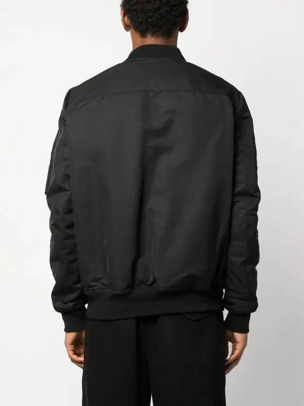 Rick Owens Baseball-collar Wool Bomber Jacket - Black