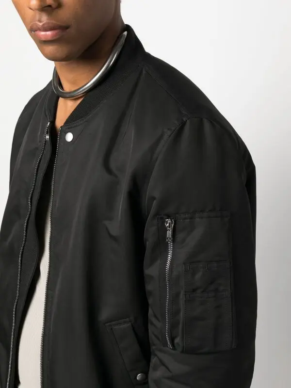 Rick Owens Baseball-collar Wool Bomber Jacket - Black