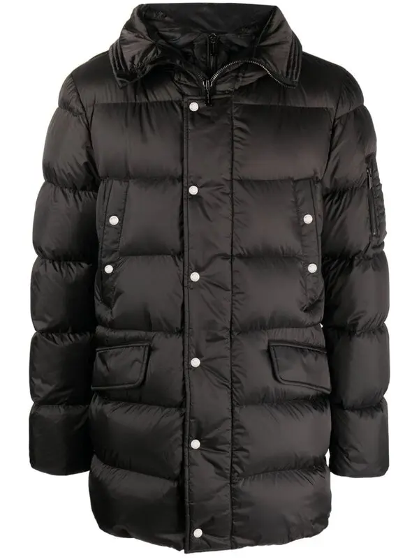 MOORER Padded Coat With Press-stud Fastening