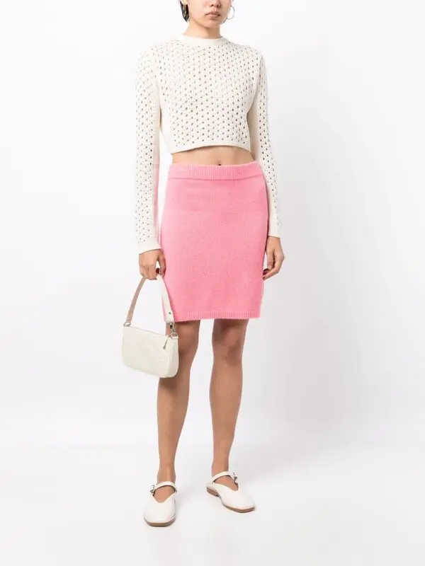 Cashmere In Love Ula Fine-knit Miniskirt - Pink