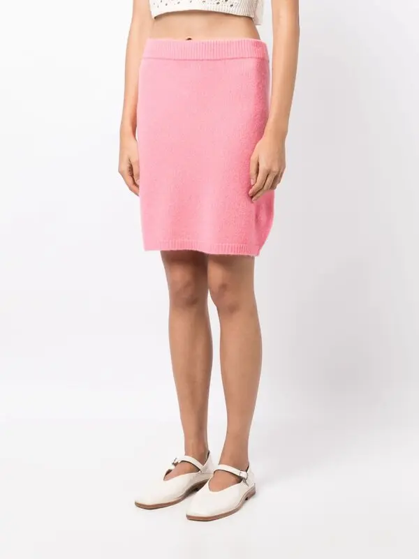 Cashmere In Love Ula Fine-knit Miniskirt - Pink