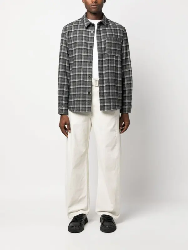 A.p.c. Checked Wool-blend Shirt