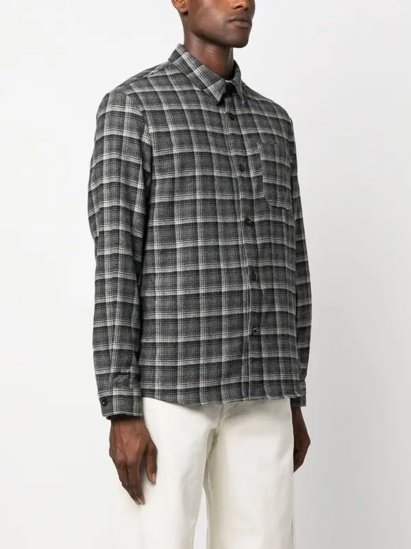 A.p.c. Checked Wool-blend Shirt