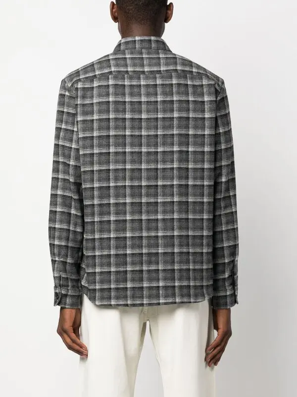 A.p.c. Checked Wool-blend Shirt