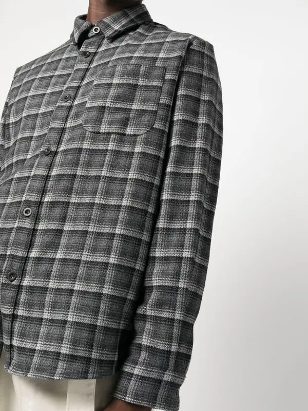 A.p.c. Checked Wool-blend Shirt