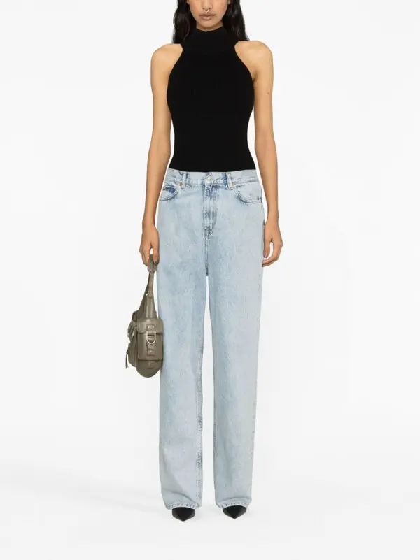Wardrobe.NYC Low-rise Straight-leg Jeans - Blue