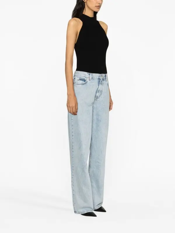 Wardrobe.NYC Low-rise Straight-leg Jeans - Blue
