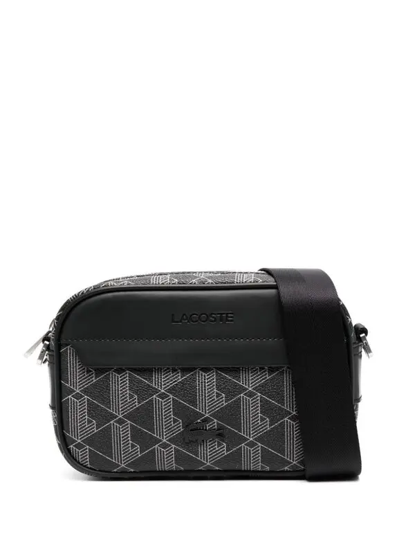 Lacoste Monogram Camera Shoulder Bag - Black