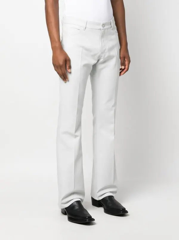 COURREGES Logo-patch Straight-leg Trousers