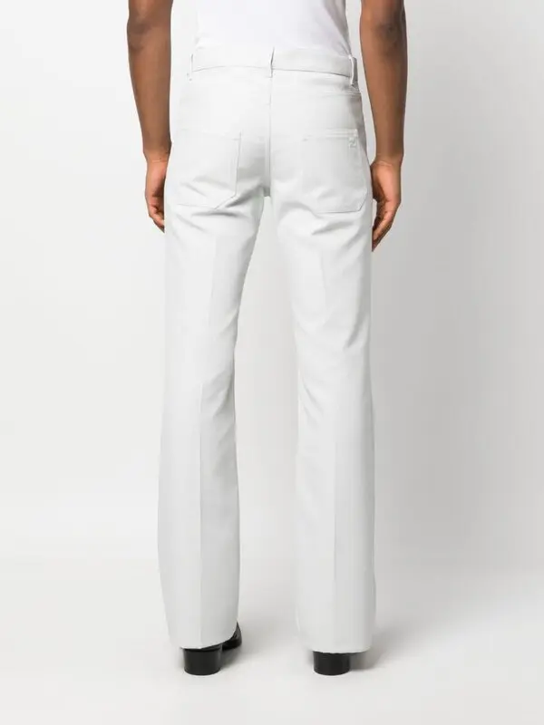 COURREGES Logo-patch Straight-leg Trousers