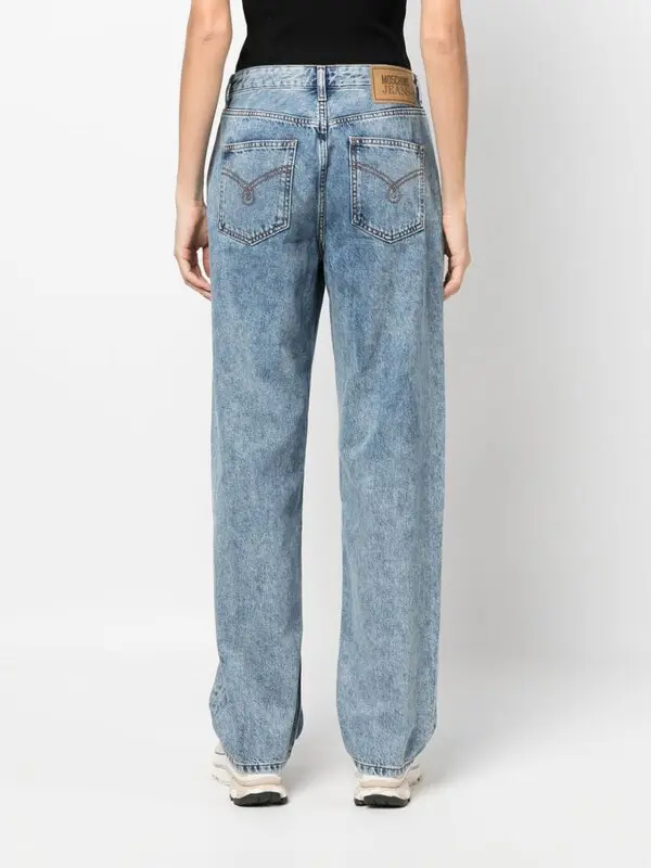 Moschino Washed Straight-leg Jeans