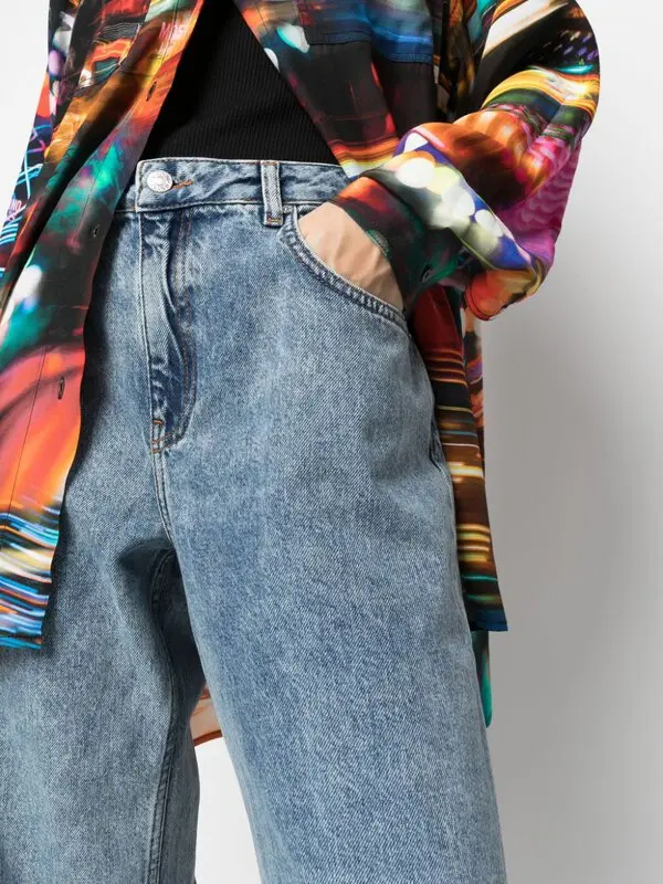 Moschino Washed Straight-leg Jeans