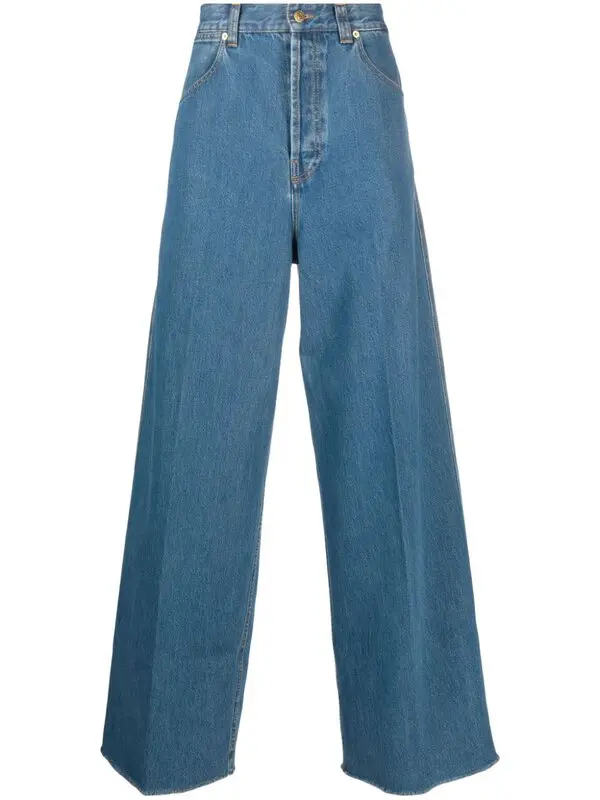 Gucci Pressed-crease Wide-leg Jeans