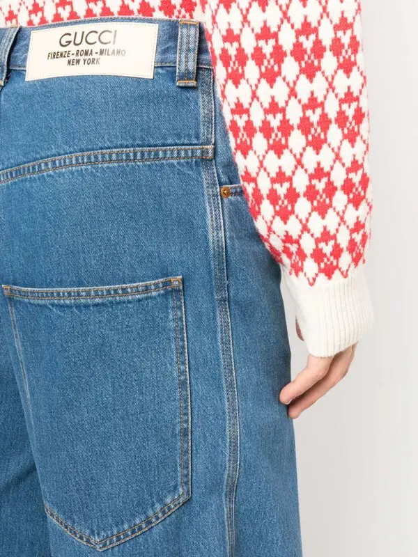 Gucci Pressed-crease Wide-leg Jeans