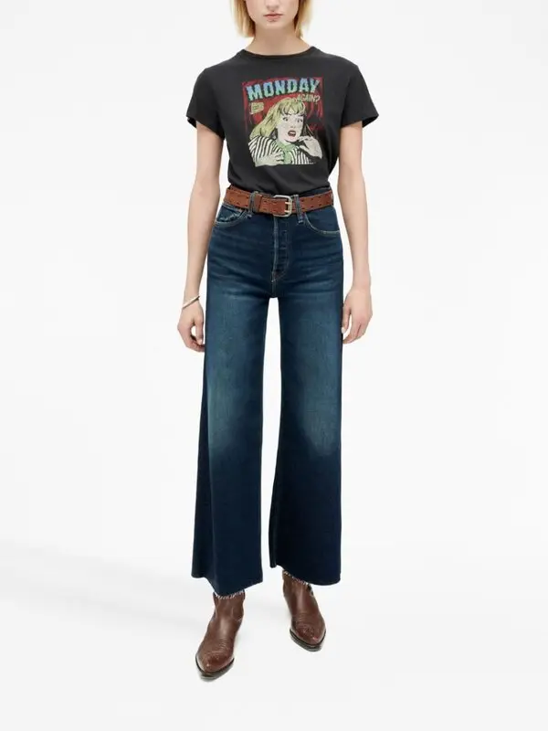RE/DONE High-rise Wide-leg Jeans