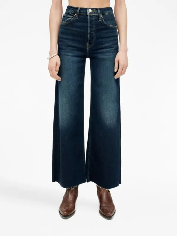 RE/DONE High-rise Wide-leg Jeans