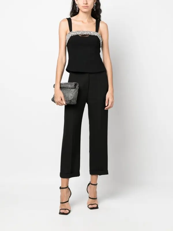 Simkhai Crystal-embellished Corset Top - Black