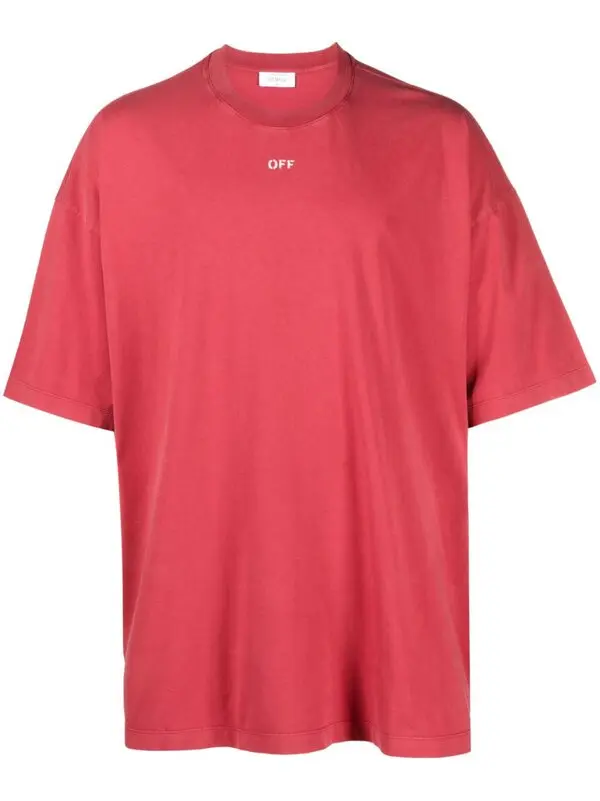 Off-White Graphic-print Cotton T-shirt - Red