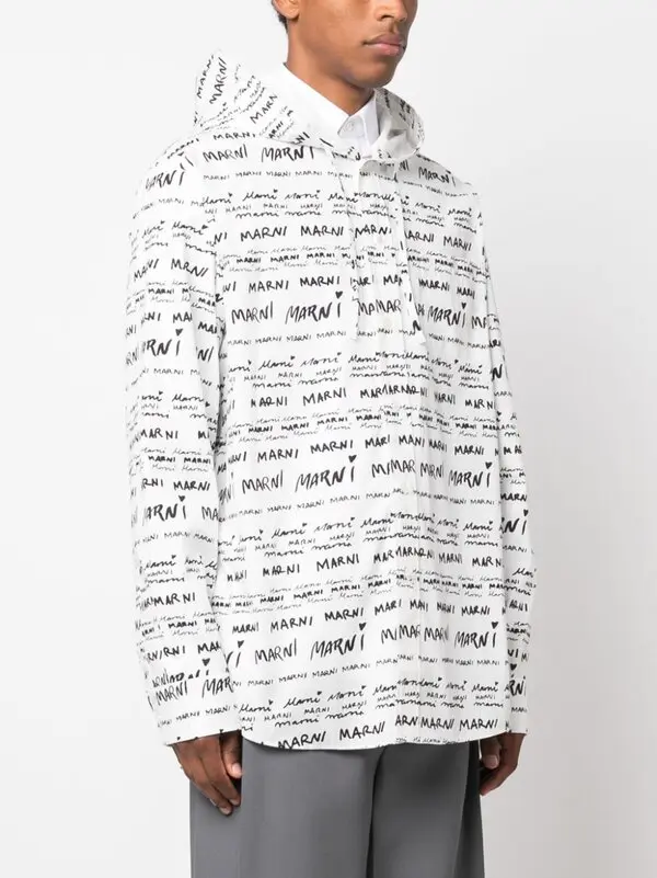 Marni Mega- Cotton Hooded Shirt