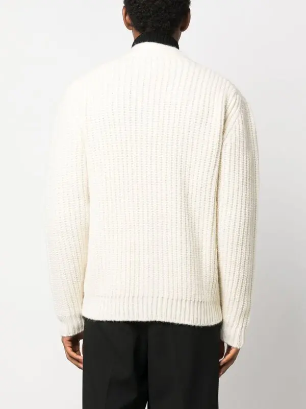 PT TORINO Ribbed Knit Cardigan