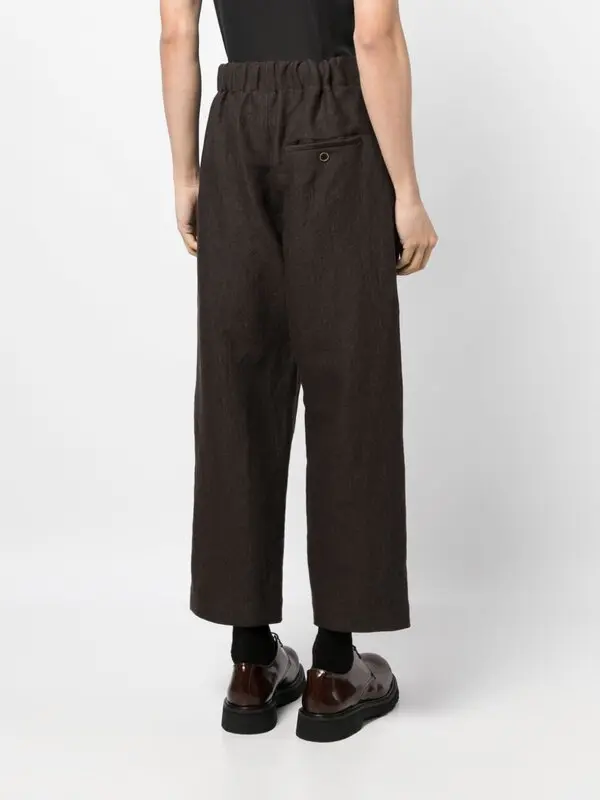 UMA WANG Paxton Herringbone-pattern Trousers
