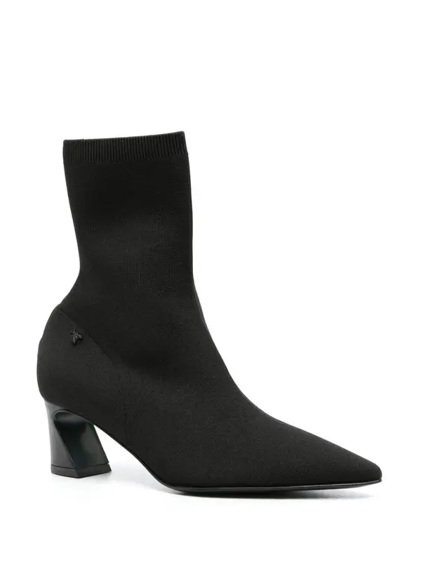 Patrizia Pepe Knitted 60mm Leather Ankle Boots