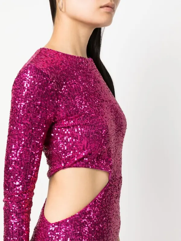 Patrizia Pepe Cut-out Sequin Minidress