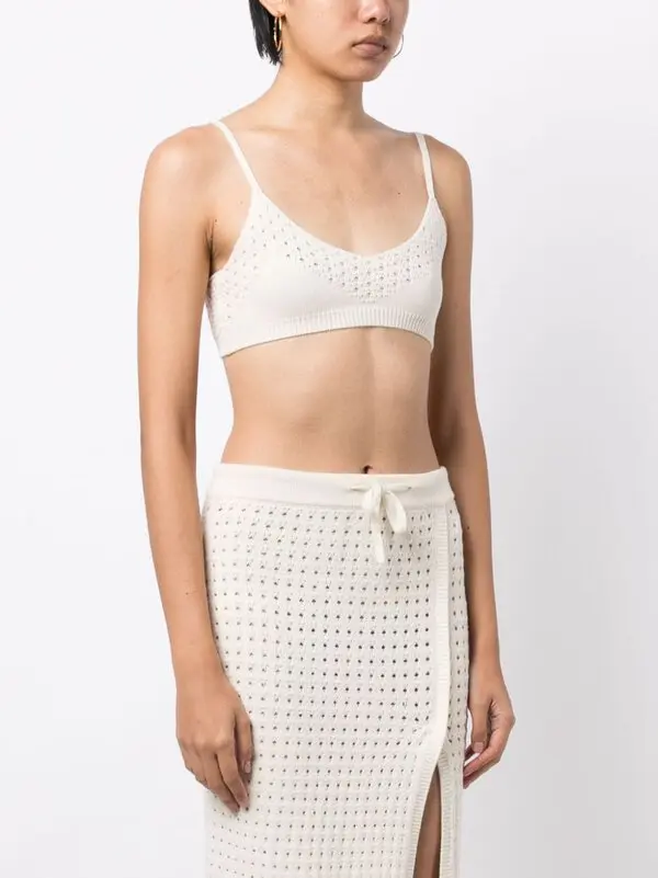 Cashmere In Love Anse Crochet-knit Bralette - White