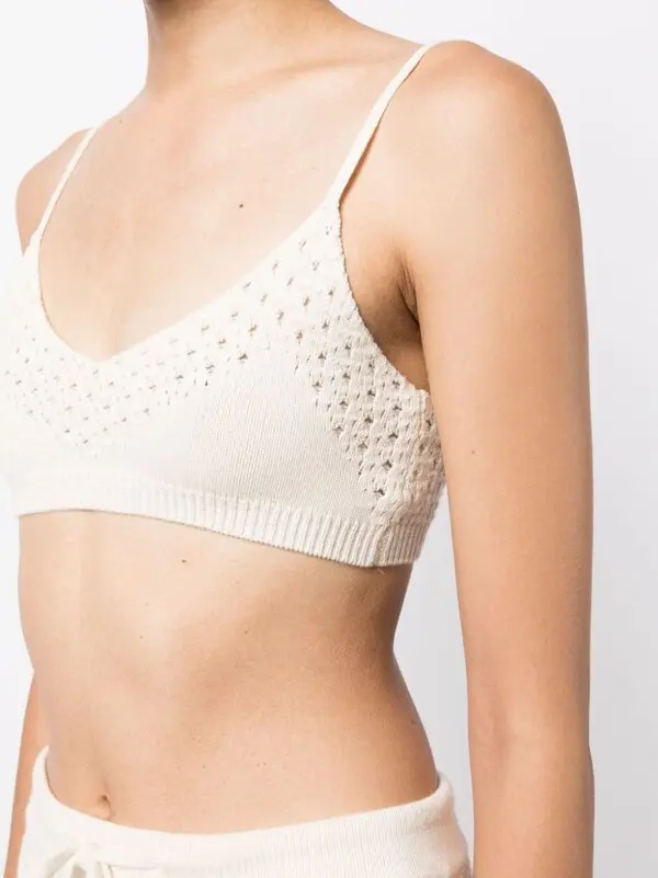 Cashmere In Love Anse Crochet-knit Bralette - White