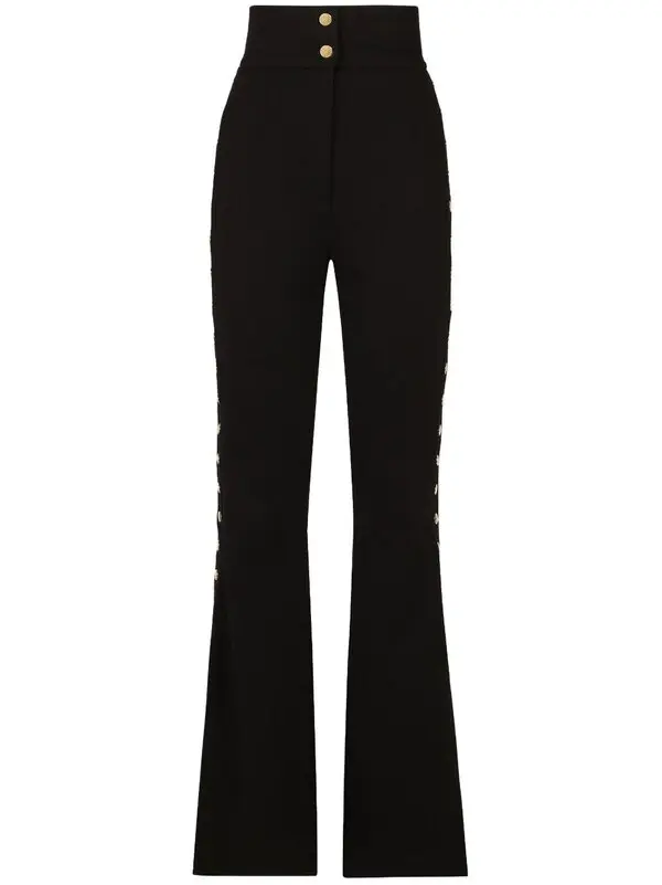 Dolce & Gabbana Button-detail Bootcut Trousers