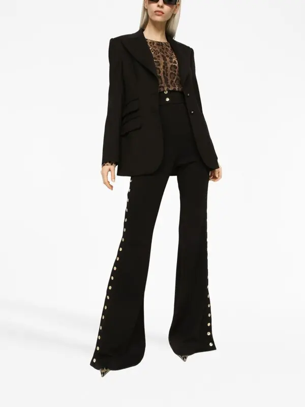 Dolce & Gabbana Button-detail Bootcut Trousers