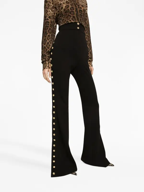 Dolce & Gabbana Button-detail Bootcut Trousers
