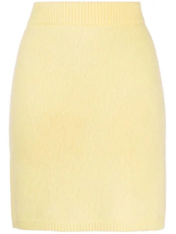 Cashmere In Love Ula Fine-knit Miniskirt - Yellow