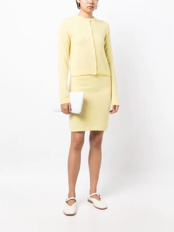 Cashmere In Love Ula Fine-knit Miniskirt - Yellow